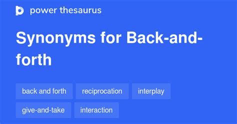 Back And Forth Synonyms 344 Similar Words And Phrases