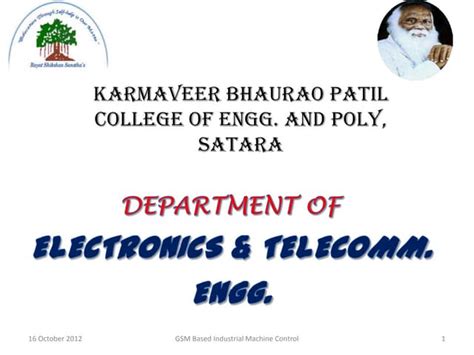 Gsm Based Industrial Machine Control Ppt