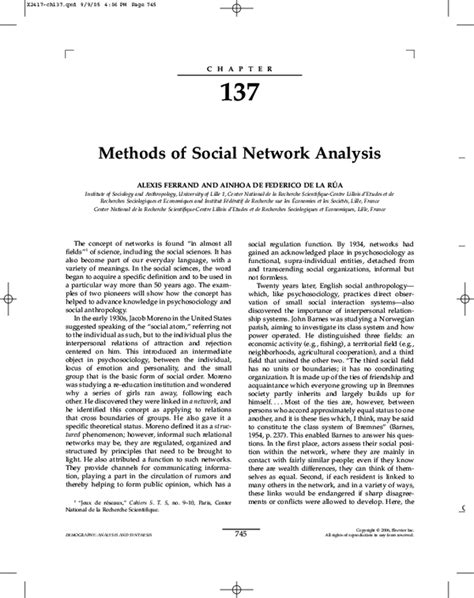 Pdf Methods Of Social Networks Analysis