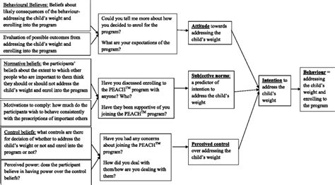 The Alignment Of The Interview Questions With Constructs Of The Tpb