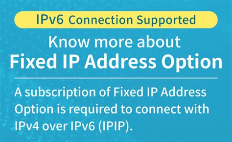 Ipv4 Over Ipv6 Connection Ipip Ipv6 Connection Feature Optional Services Services