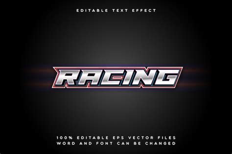 Premium Vector Racing Editable Font Text Effect