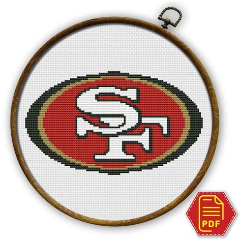San Francisco 49ers Logo Counted Cross Stitch Pattern Download In Pdf