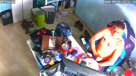 Spy On Dad Jerking At Computer