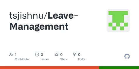 Github Tsjishnu Leave Management