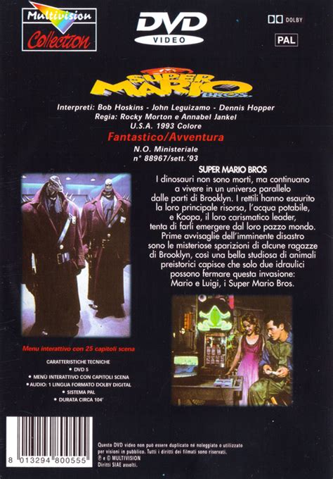 File SuperMarioBrosFilm DVD ITA Back Multivision Super Mario Wiki
