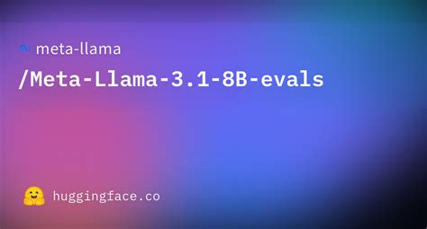 Meta Llama Meta Llama B Evals At Main