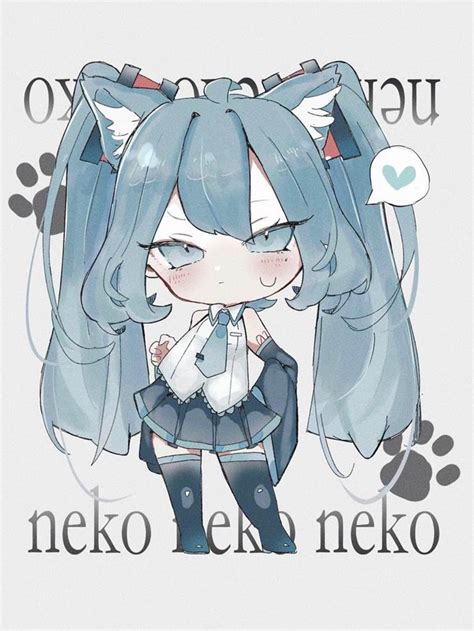 猫咪插画师ひき的初音未来插画图片 Bobopic