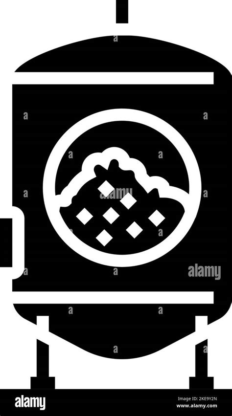 Yeast Beer Production Glyph Icon Vector Illustration Stock Vector Image