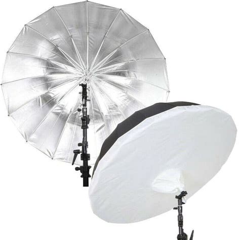 65 165cm Deep Parabolic Umbrella Diffuser Cloth Black Silver