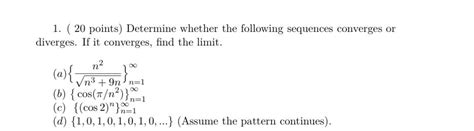 solved 1 20 points determine whether the following