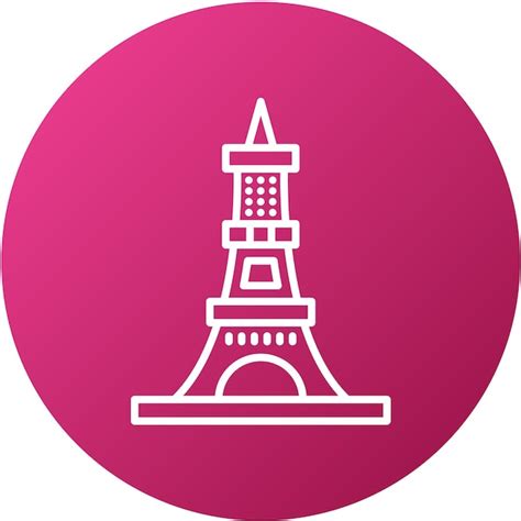 Diseño Vectorial Estilo Del Icono De La Torre Eiffel Vector Premium