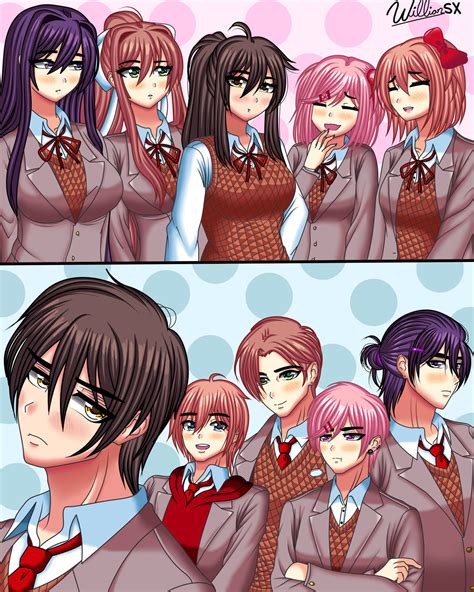 The Real Switcheroo Ddlc Fanart By Willianxs On Deviantart
