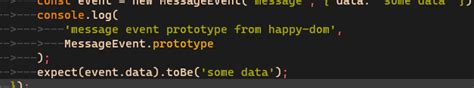 Pollyfill Messageevent Since Node Doesnt Initialize Properties Per The