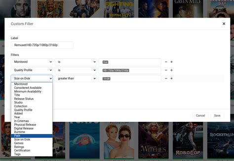 radarr v3 add filename filter · issue 6096 · radarr radarr · github