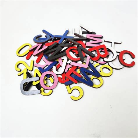 Letras Números Alfabeto Mdf Colorido Altura 2cm Elo7