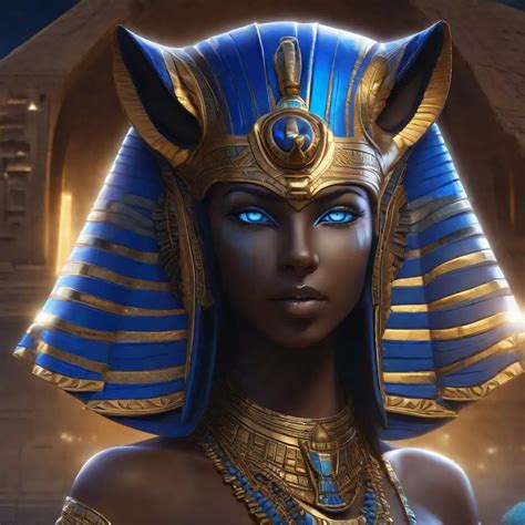 Portrait The Egyptian Goddess Bastet Black Pyramid