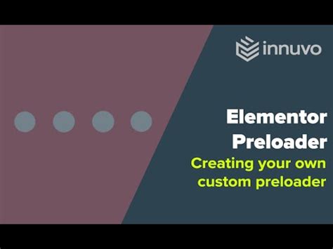 Elementor Custom Preloader From JSON Or Lottie Animation YouTube