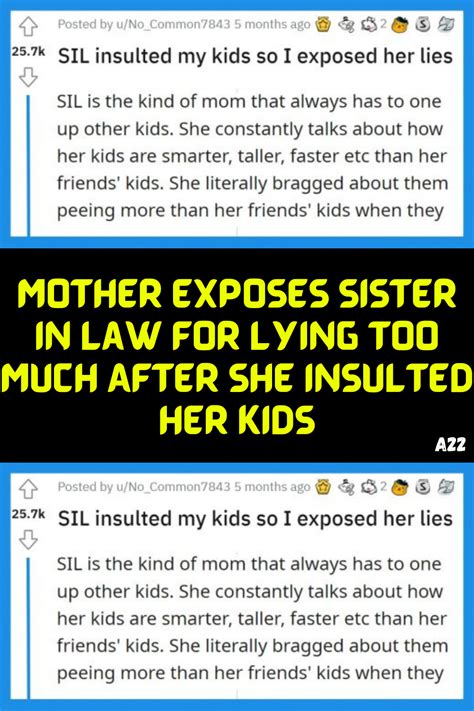 Mother Exposes Sister In Law For Lying Too Much After She Insulted Her