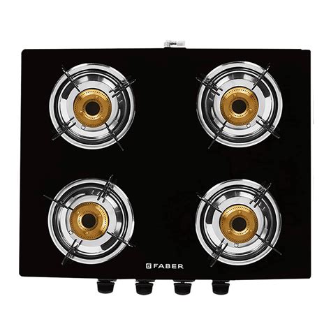 Buy Faber Jumbo 4bb Bk Ai Toughened Glass Top 4 Burner Automatic Gas