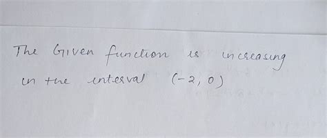 Solved Determine The Intervals For Which The Function Shown Below