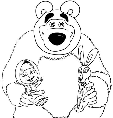 Coloriages Masha et Michka 100 à imprimer WONDER DAY Coloriages