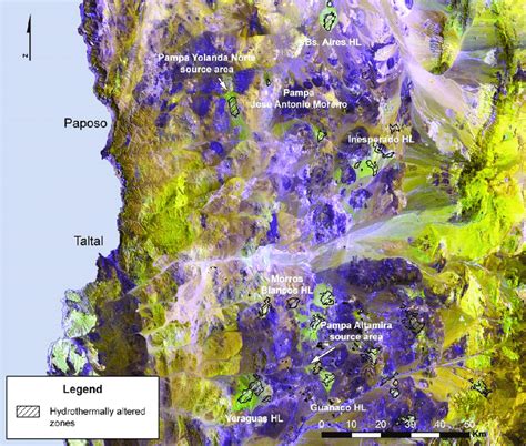 Landsat 8 Bands 7 6 2 Rgb False Color Composite Potential And