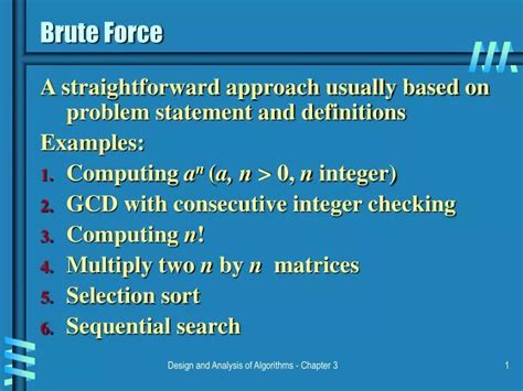 Ppt Brute Force Powerpoint Presentation Free Download Id4408222