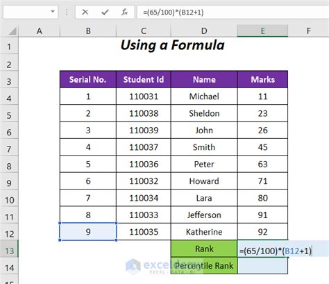 how to calculate rank percentile in excel 7 suitable methods
