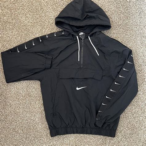 Vintage All Over Swoosh Nike Print Embroidered Zip Depop