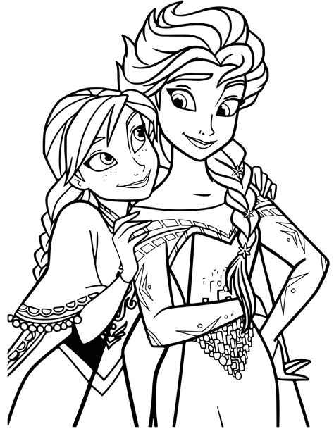 Frozen Elsa E Anna Da Colorare Pepelt