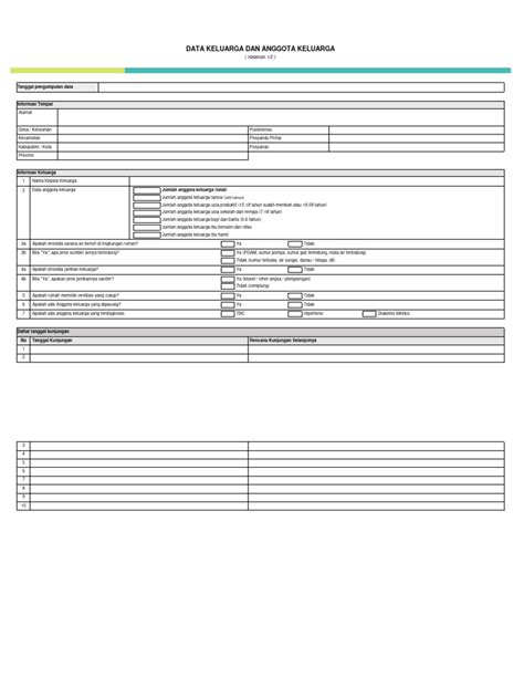 Data Keluarga Dan Anggota Keluarga Pdf