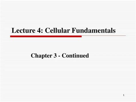 Ppt Lecture 4 Cellular Fundamentals Powerpoint Presentation Free