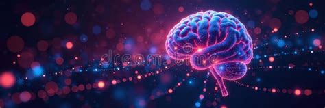 Abstract Glowing Network Nodes Forming Ai Brain Intelligence Artificial Intelligence Stock