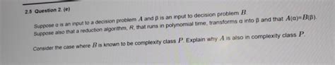 Solved Question e Suppose α is an input to a Chegg com