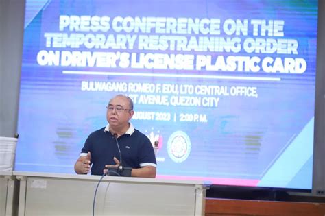 Lto Reacts To Tro On Drivers License Plastic Cards The Manila Times