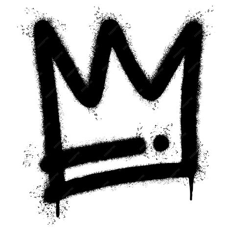 Premium Vector Graffiti Spray Crown Icon Isolated On White Background