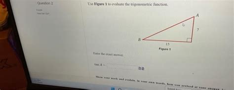 Solved Use Figure 1 to evaluate the trigonometric function. | Chegg.com