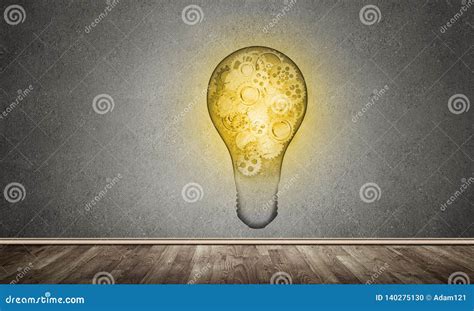Concept Of Lightbulb As Symbol Of New Idea Stock Illustration Illustration Of Illuminated