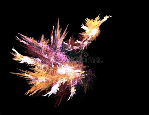 Abstract Figure Composition Of Color Intersecting Lines On A Black Background Fractal For