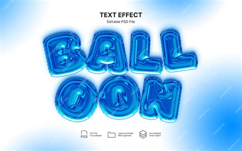 Premium Psd Balloon Text Effect