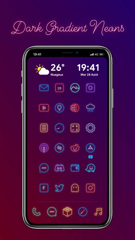 Setup Dark Gradiant Neons R IOSthemes