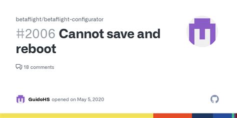 Cannot Save And Reboot Issue Betaflight Betaflight Configurator GitHub