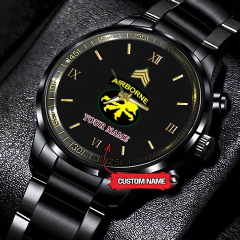 Vietnam Veteran Black Fashion Watch Custom Name Us Military Watch