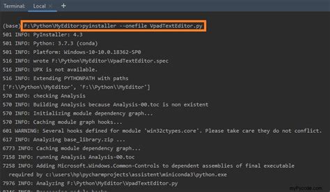 PyInstaller Comment Convertir Un Fichier Py En Un Fichier Exe
