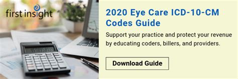 Icd 10 Cm Codes Guide Eye Care Practices 2020 First Insight