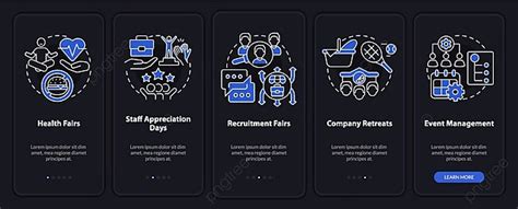 Hr Organizing Skills Night Mode Onboarding Mobile App Screen Banner Template Download On Pngtree
