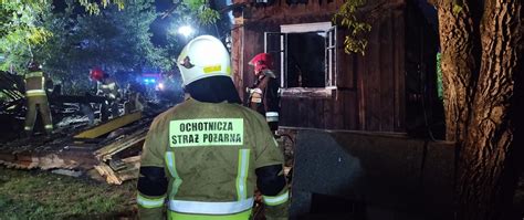 Pożar budynku mieszkalnego w miejscowości Baranów Komenda Powiatowa