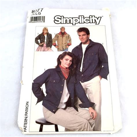 Vintage Blue Jean Jacket Pattern Simplicity Pattern 8177 Denim Coat