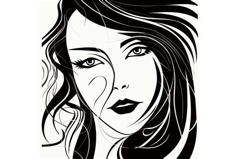 Line Art Outline Womans Face Vector Illustration Religion Illustration
